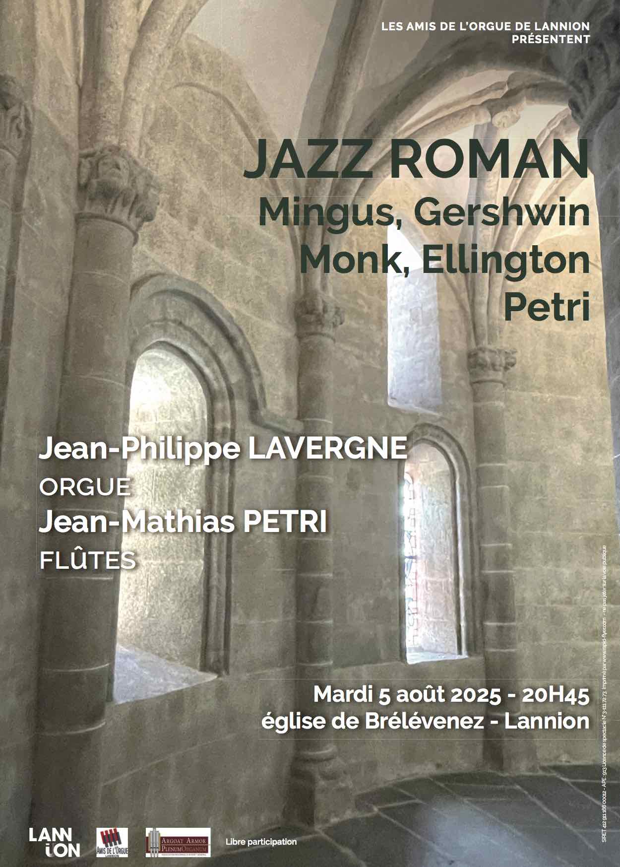 JAZZ ROMAN à Brelevenez – Armor Argoat Plenum Organum